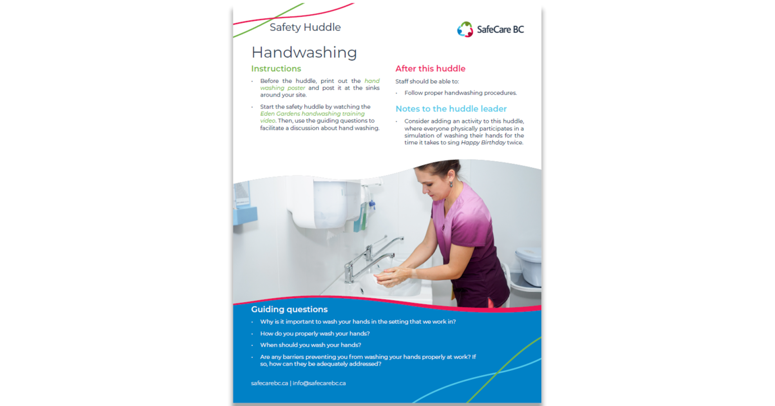 Handwashing - SafeCare BC