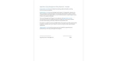 Injury management program templates - SafeCare BC